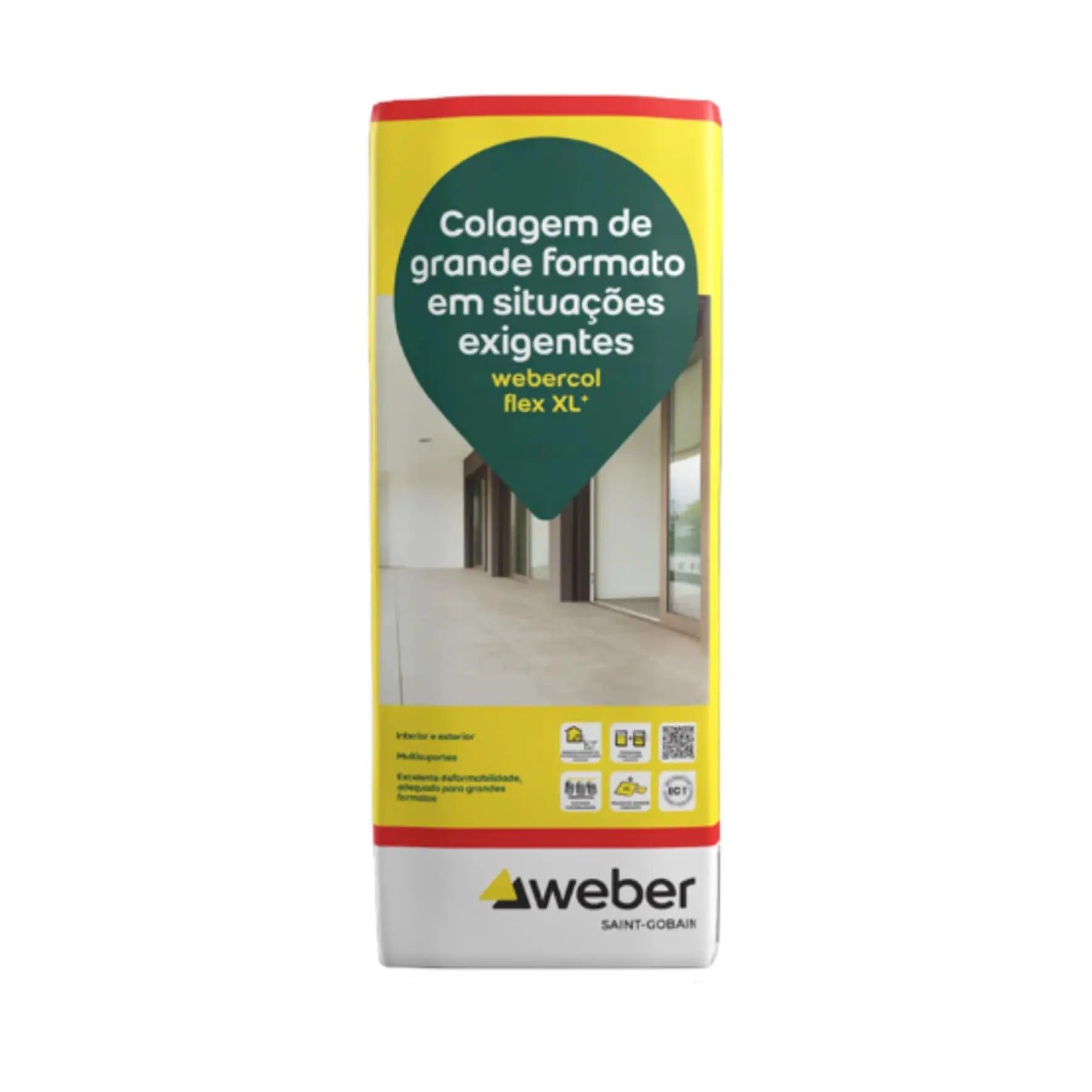Cimento Cola Weber Flex XL+ Branco 20kg | Macolusa