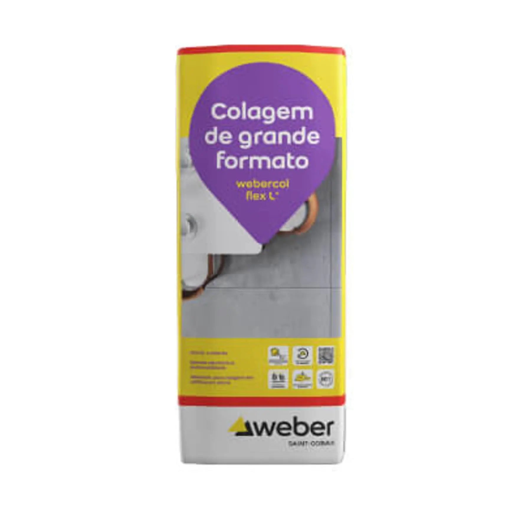 Cimento cola WEBER.COL FLEX L+ branco 25kg | Weber – Macolusa