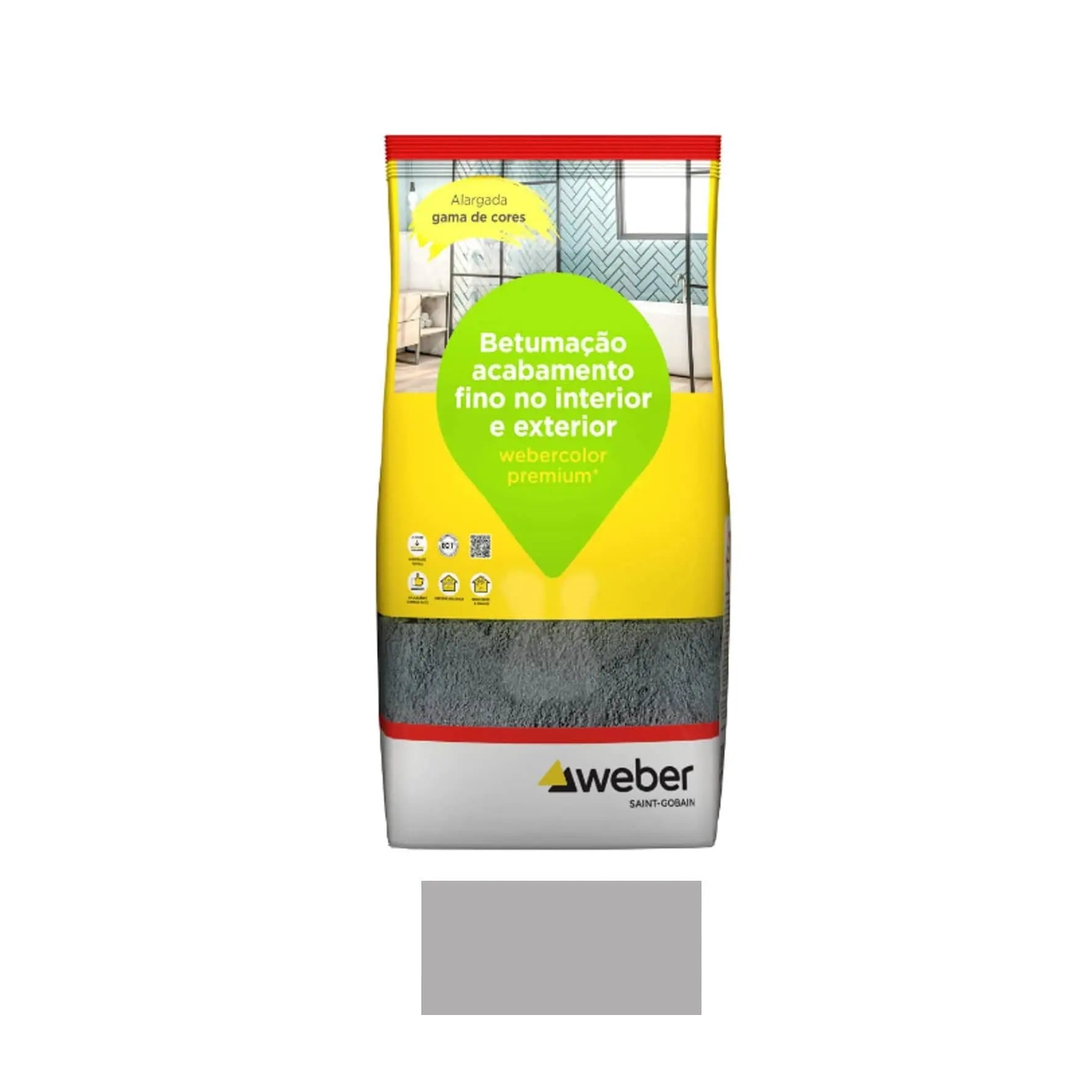 Betume para juntas WEBERCOLOR PREMIUM + classic metalico 5kg | Weber ...